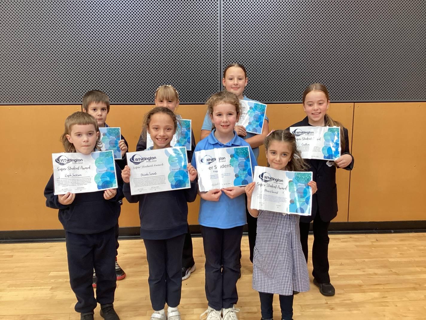 Super Student and PBS award winners for this week!